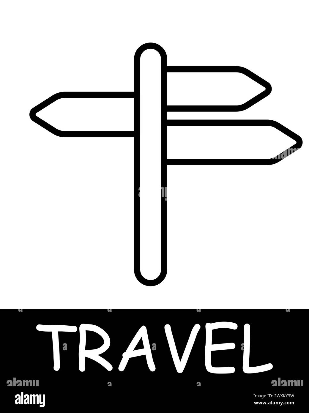 Pointer line icon. Location, direction, travel, road, trip, adventure ...