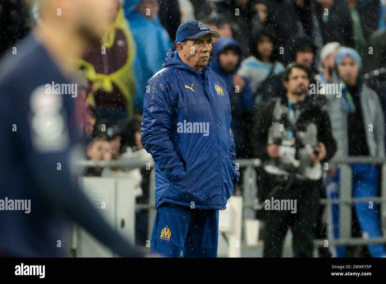 Marseille, France. 31st Mar, 2024. Coach of Olympique de Marseille Jean ...
