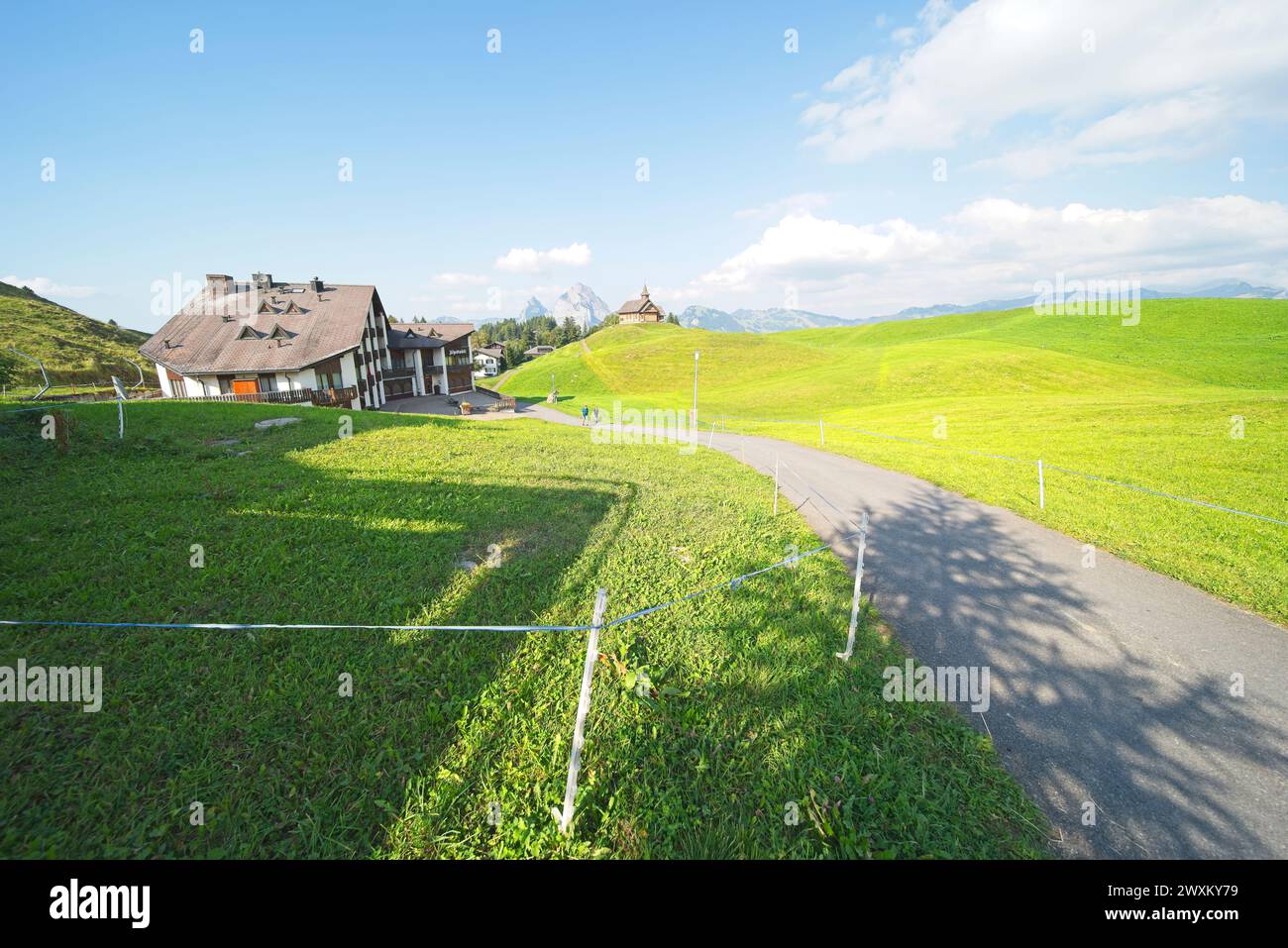 The village of Stoos in the canton of Schwyz in Switzerland Stock Photo ...