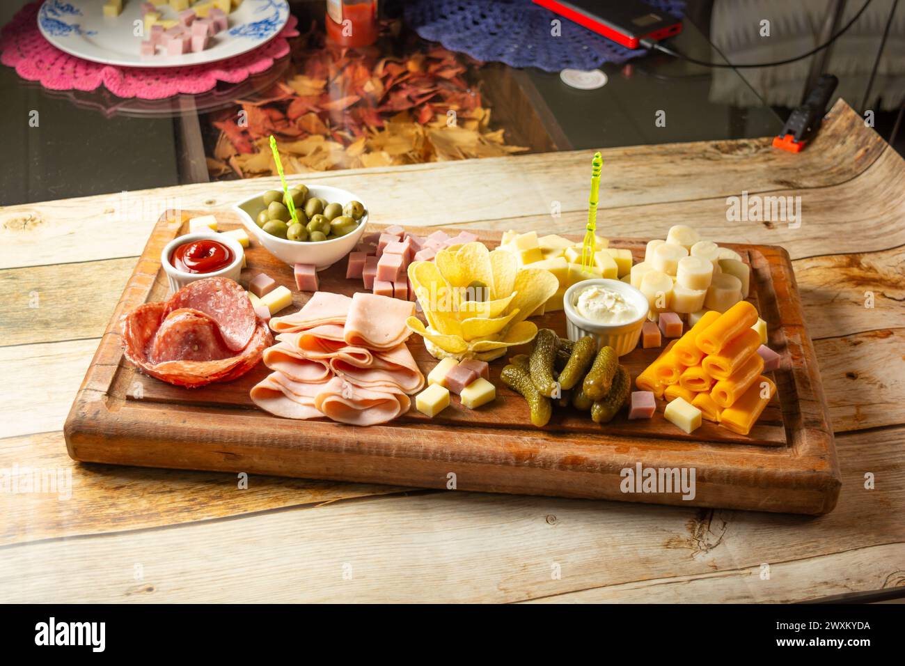 Tapas platter variety cheeses hi-res stock photography and images - Alamy