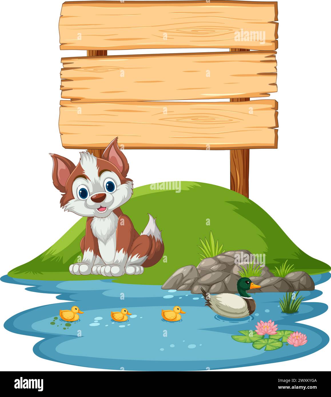 Waterfowl environment Stock Vector Images - Alamy