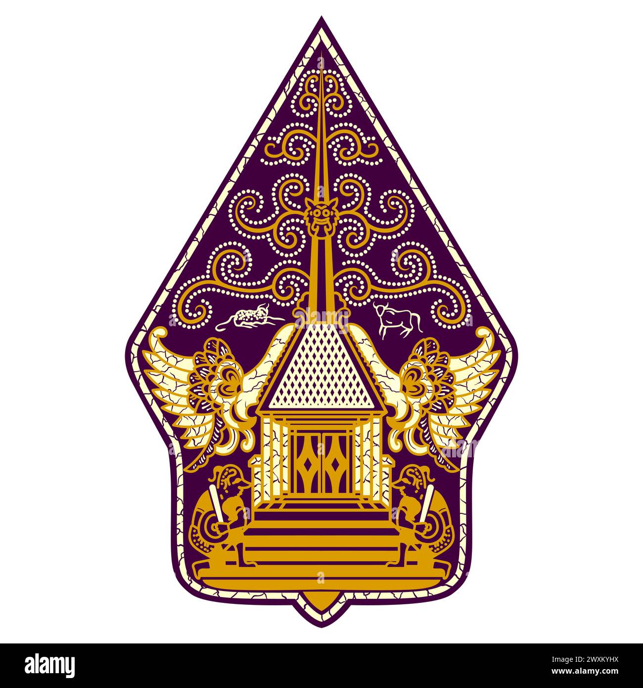 Vintage and classic of Javanese ethnic batik element. Mythology of ...