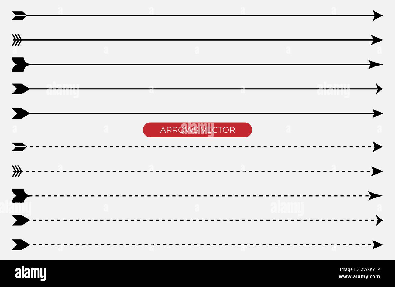 Arrows big black set icons. Freehand arrow icon. Arrow vector collection. Vintage and modern ...