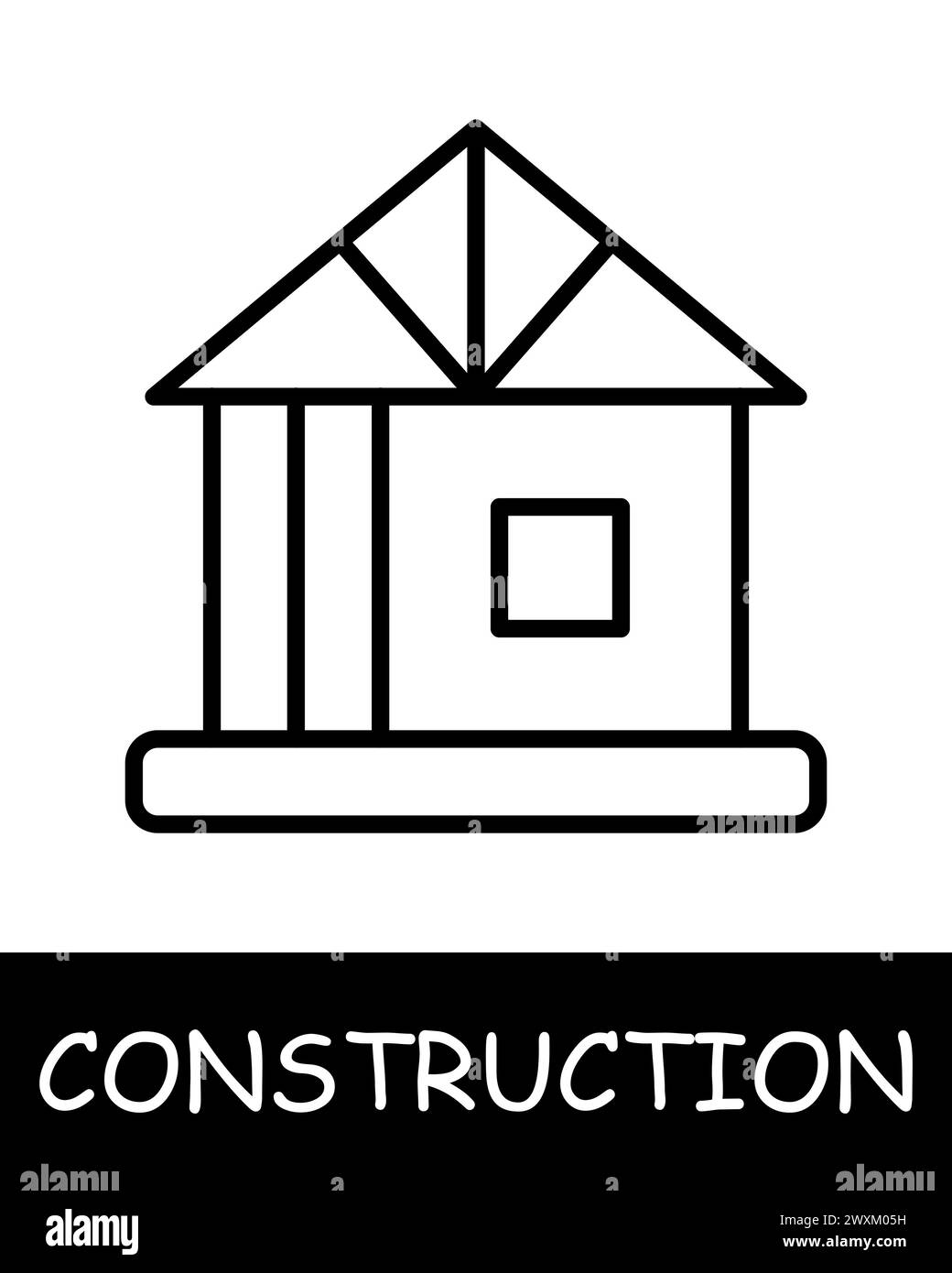 House line icon. Moving, cable, construction, foreman, building, cement ...