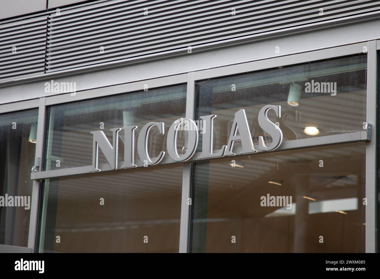 Bordeaux , France - 03 28 2024 : Nicolas logo brand and text sign ...