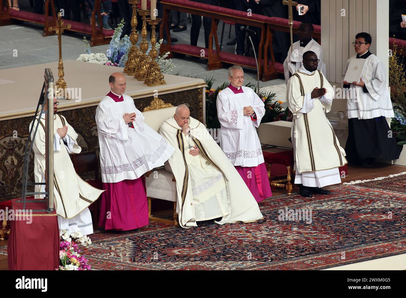 Vatican City, Italy 31.03.2024: Pope Francis presides over the rite of ...