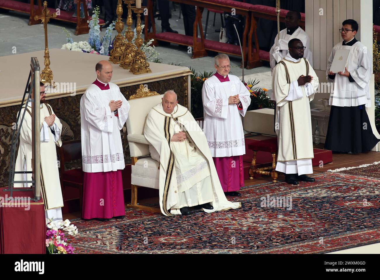 Vatican City, Italy 31.03.2024: Pope Francis presides over the rite of ...