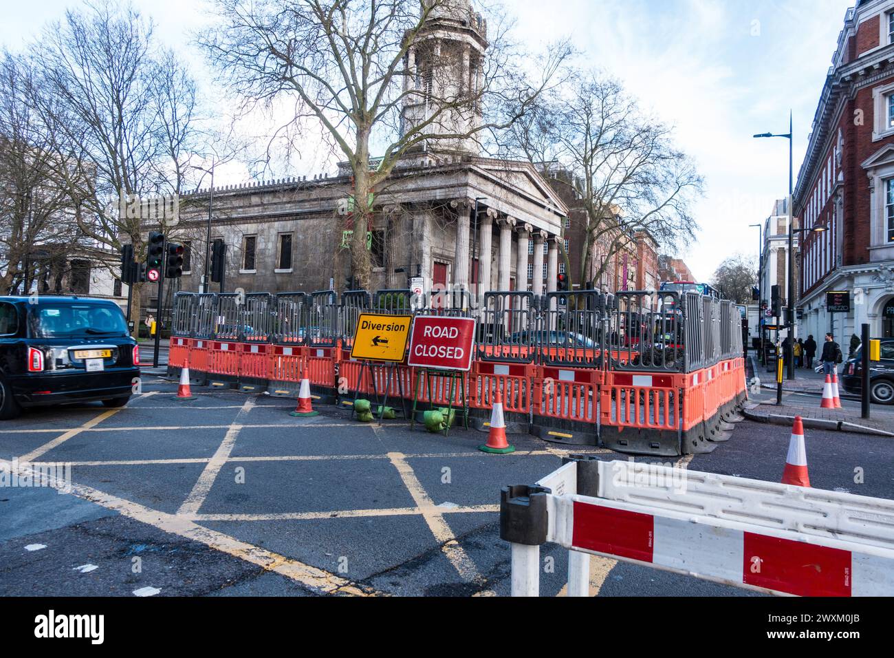 Cycle lane roadworks hi-res stock photography and images - Alamy