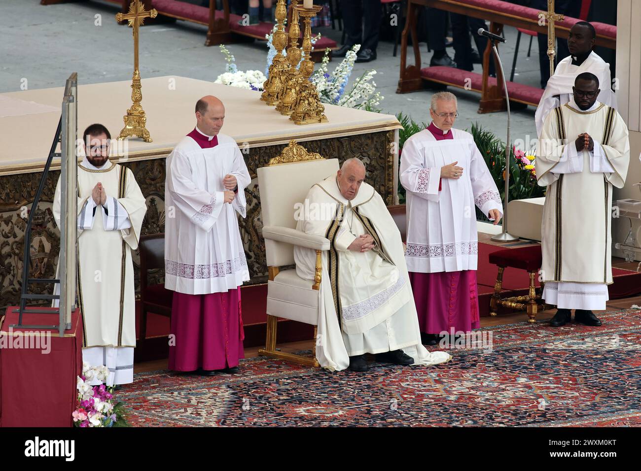 Vatican City, Italy 31.03.2024: Pope Francis presides over the rite of ...