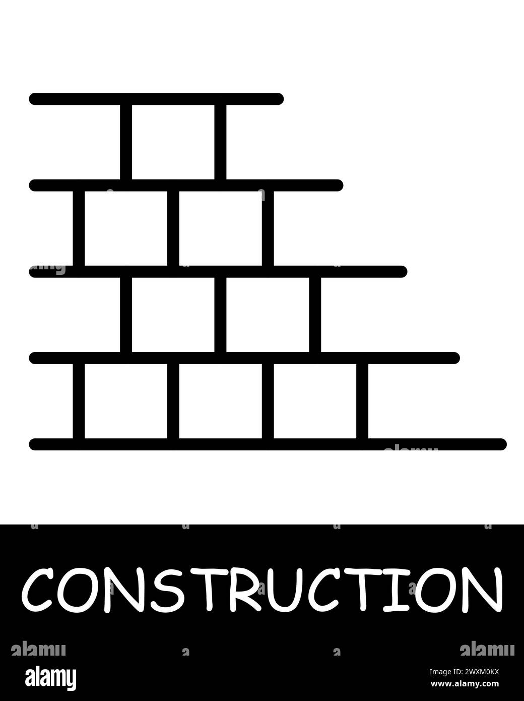 Brick line icon. Clay, stone, construction, foreman, building, cement ...