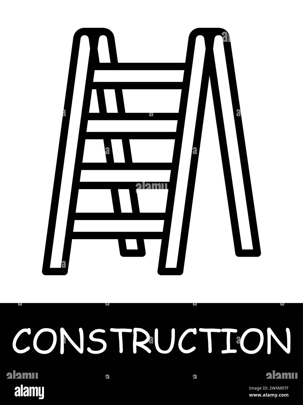 Stairs line icon. Floor, construction, foreman, building, cement ...