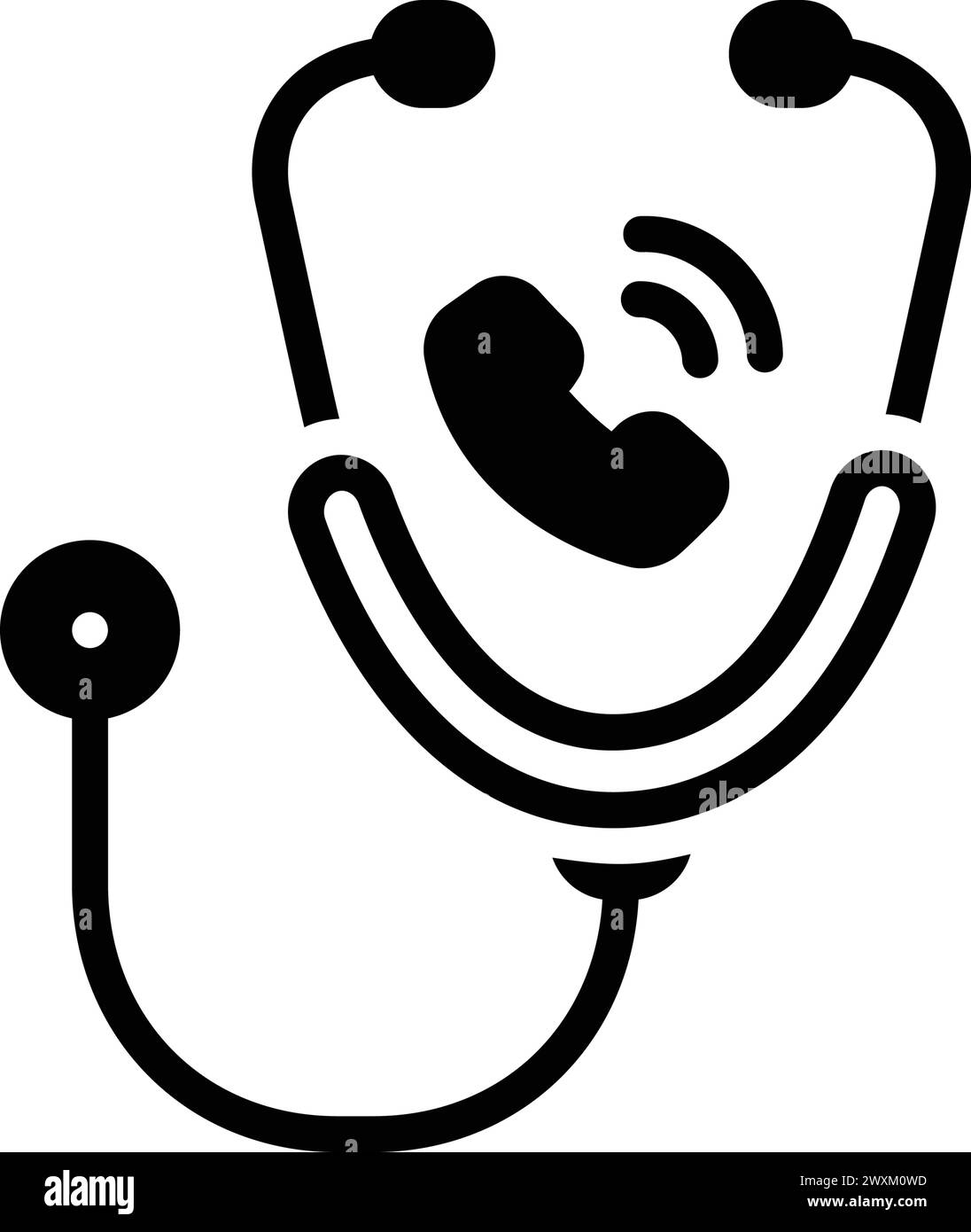 Icon For Call The Doctor Stethoscope Stock Vector Image And Art Alamy