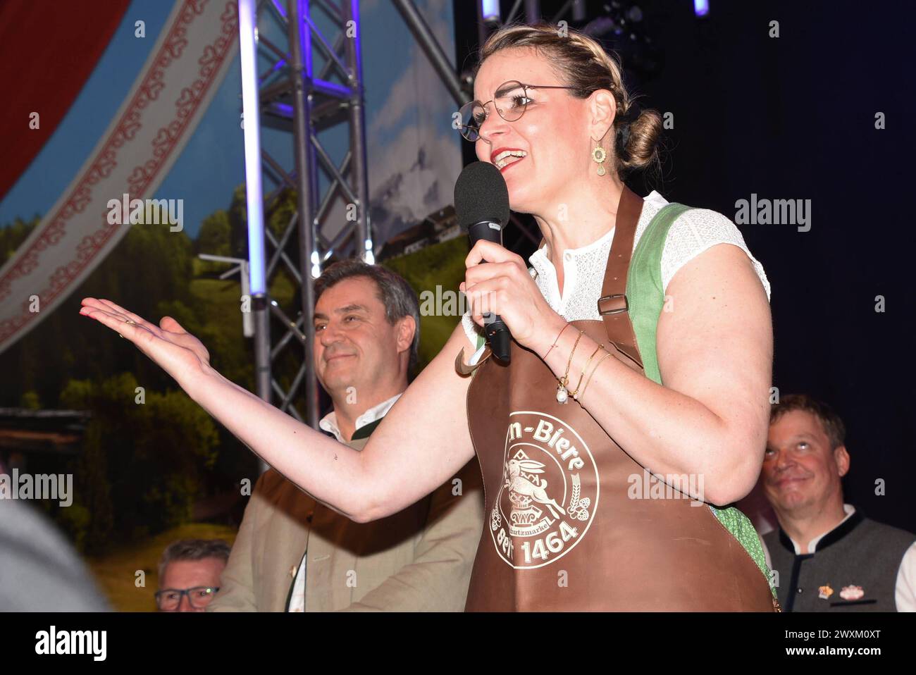 Dr Markus Soeder Ministerpraesident Eva Weber Oberbuergermeisterin Augsburg Augsburg 31.03.2024 ...