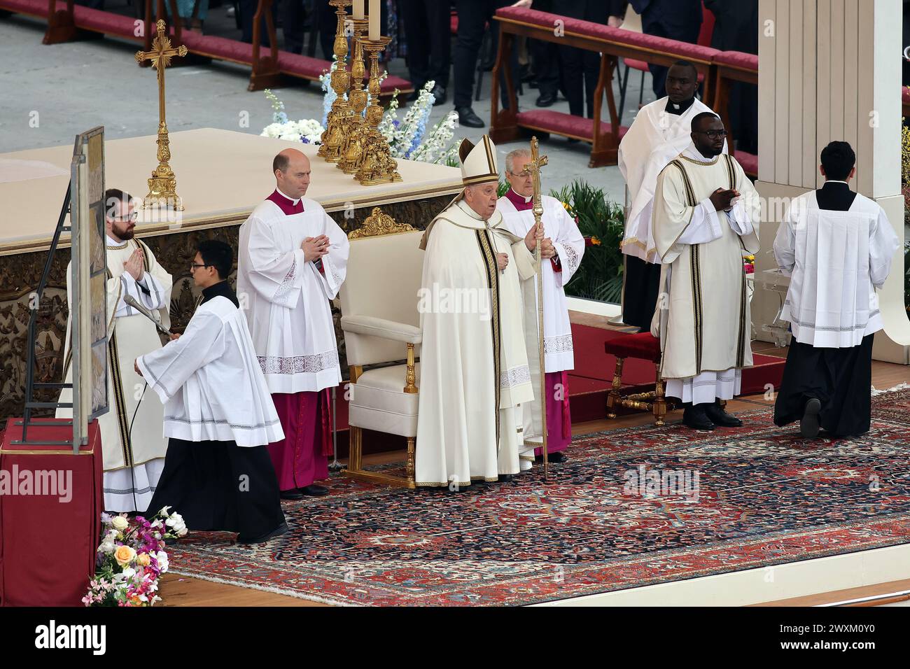 Vatican City, Italy 31.03.2024: Pope Francis presides over the rite of ...