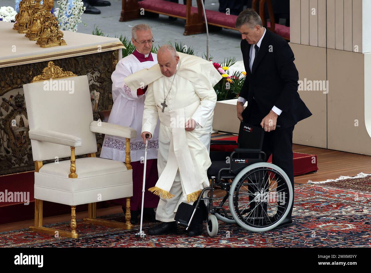 Vatican City, Italy 31.03.2024: Pope Francis presides over the rite of ...