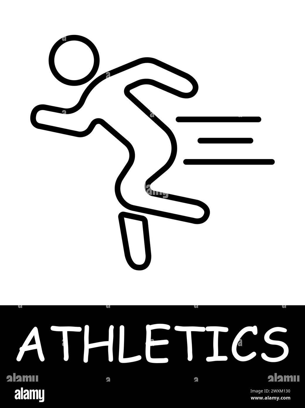 Running line icon. 100 meters, athletics, sports, running, gymnastics ...