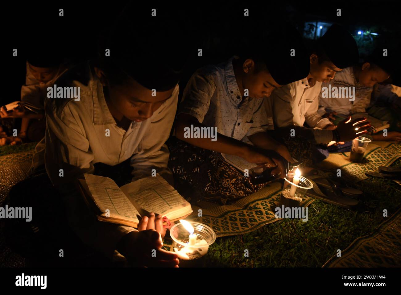 March 31, 2024, Boyolali, Central Java, Indonesia: Students pray and ...