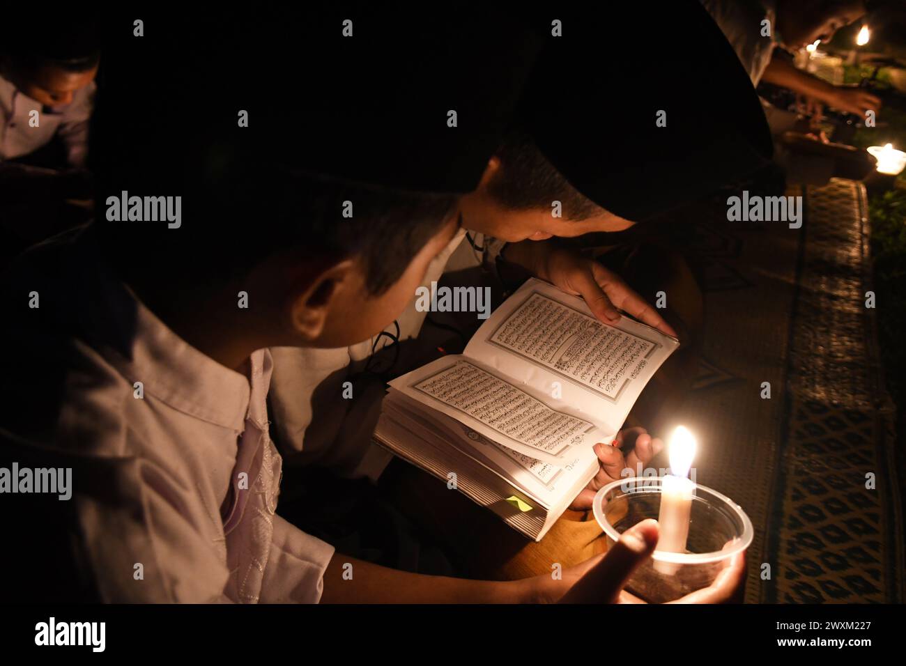 March 31, 2024, Boyolali, Central Java, Indonesia: Students pray and ...