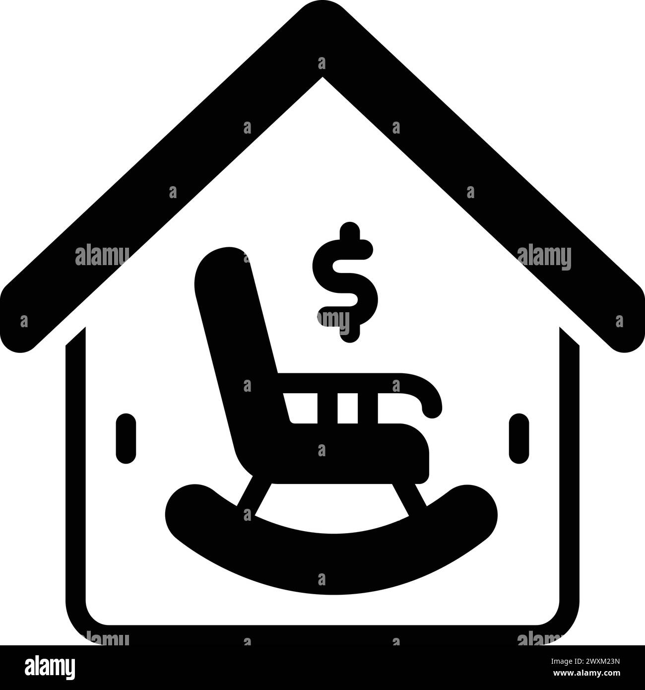 Rocking chair sign icon hi-res stock photography and images - Alamy