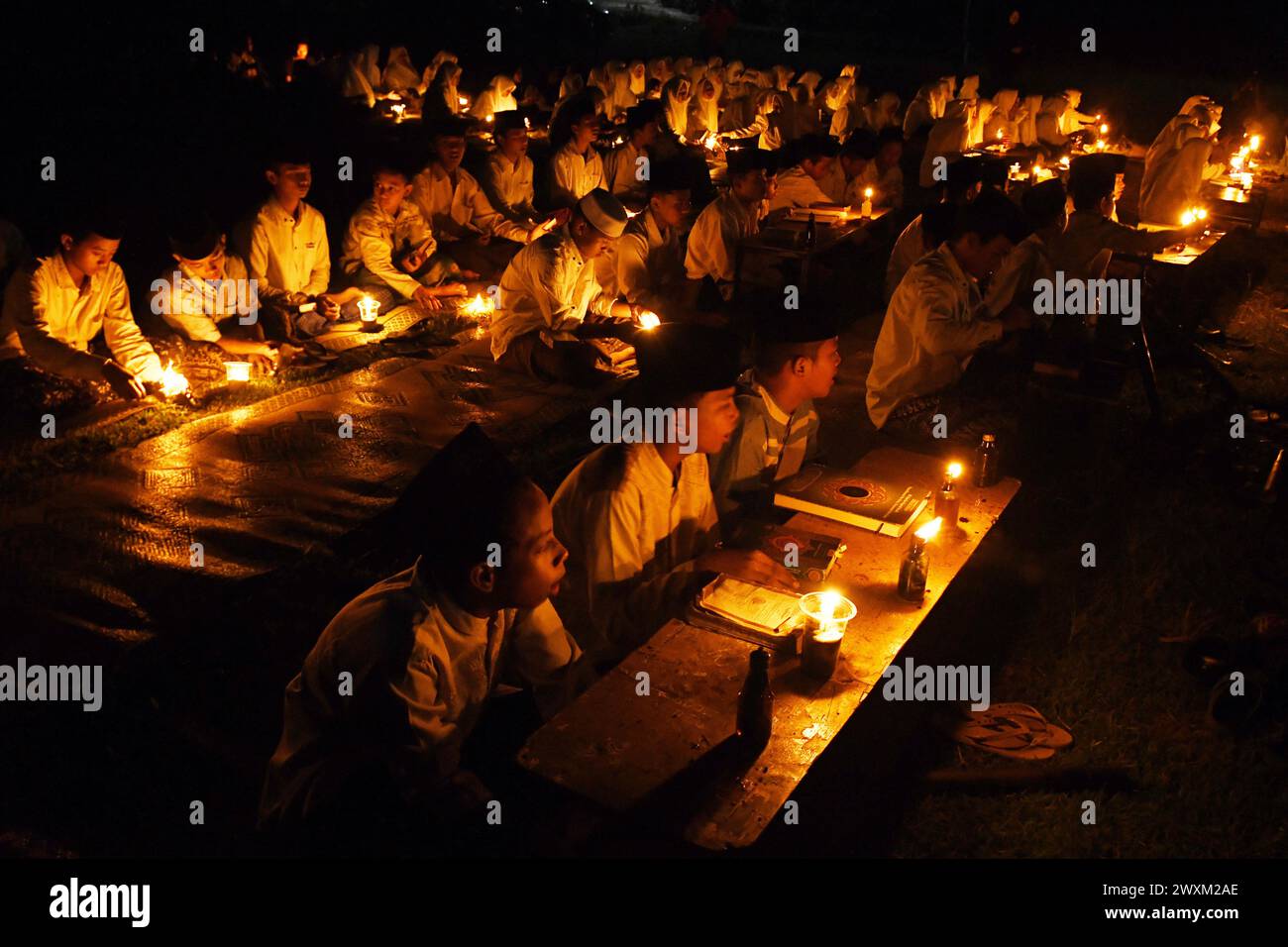 March 31, 2024, Boyolali, Central Java, Indonesia: Students pray and ...
