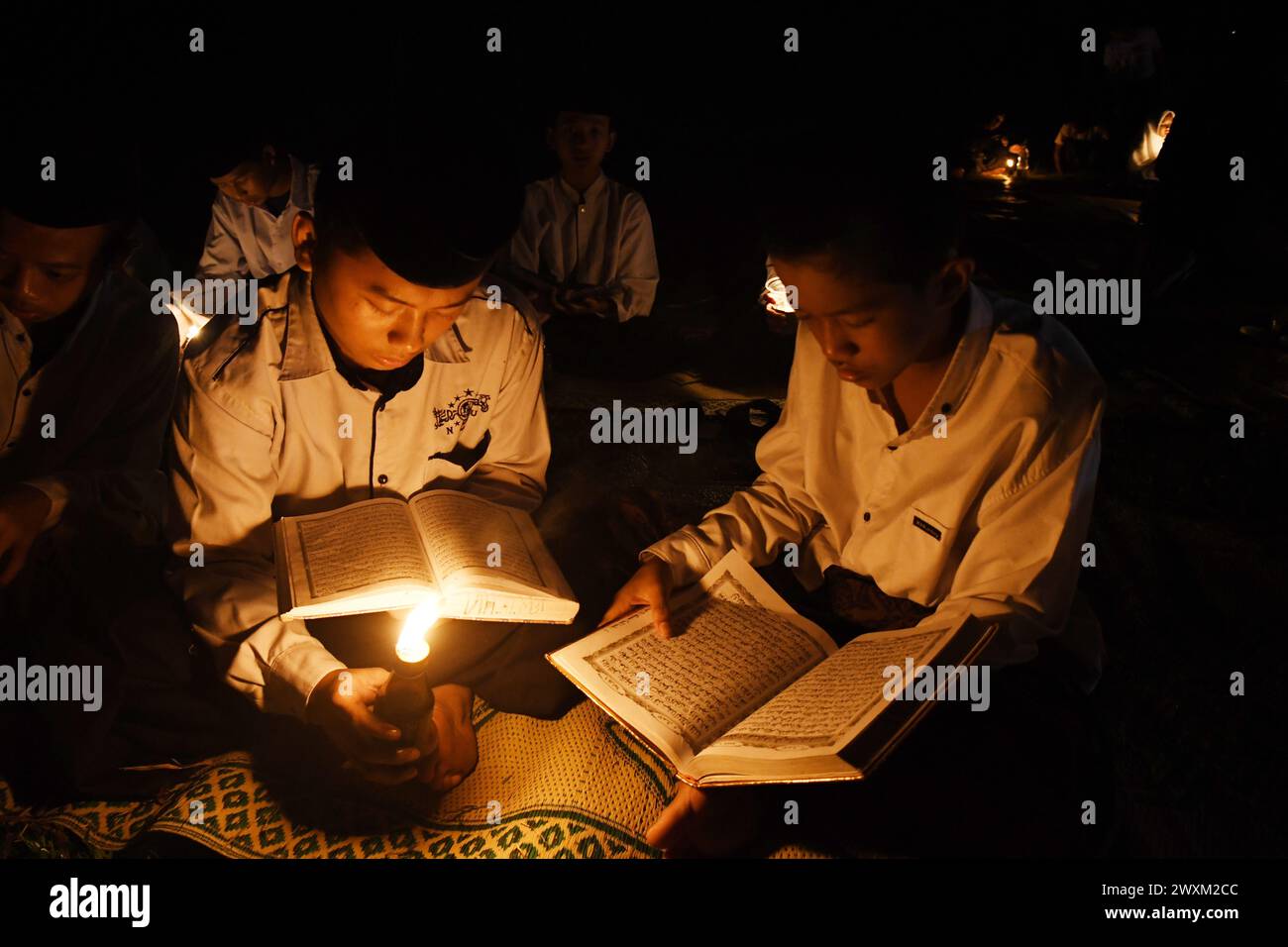 March 31, 2024, Boyolali, Central Java, Indonesia: Students pray and ...