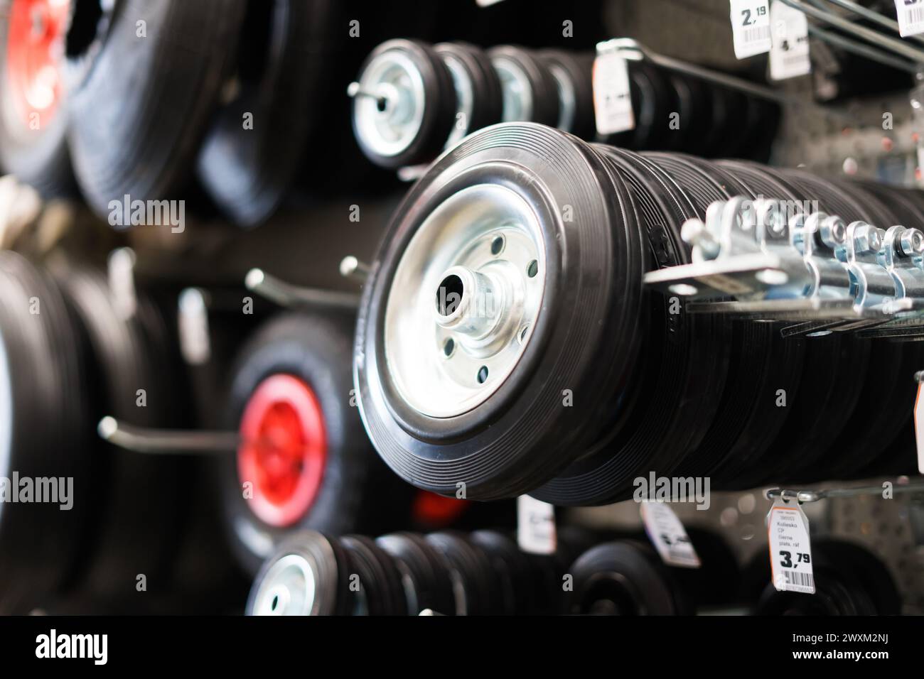 Industrial trolley Swivel Rubber Caster Wheels in store not fixed and ...