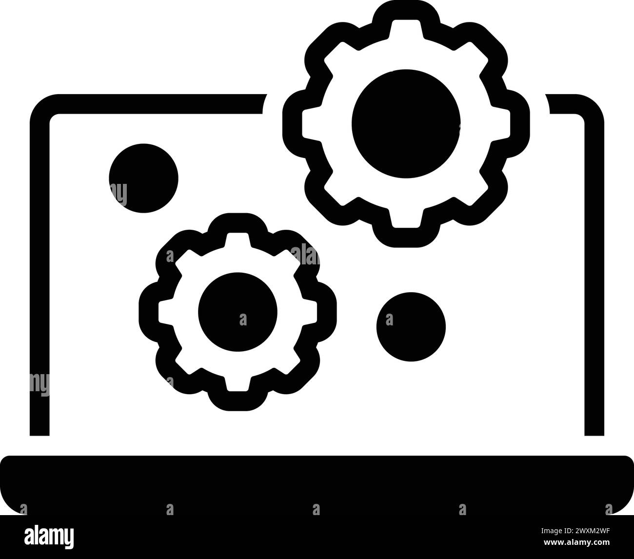 Upgrade cogwheel Black and White Stock Photos & Images - Alamy