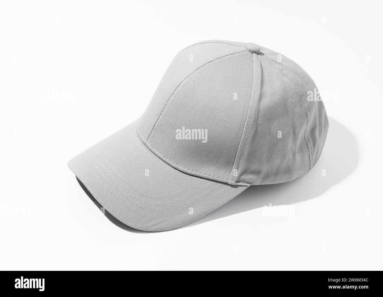 Grey Baseball Cap on White Background Stock Photo - Alamy