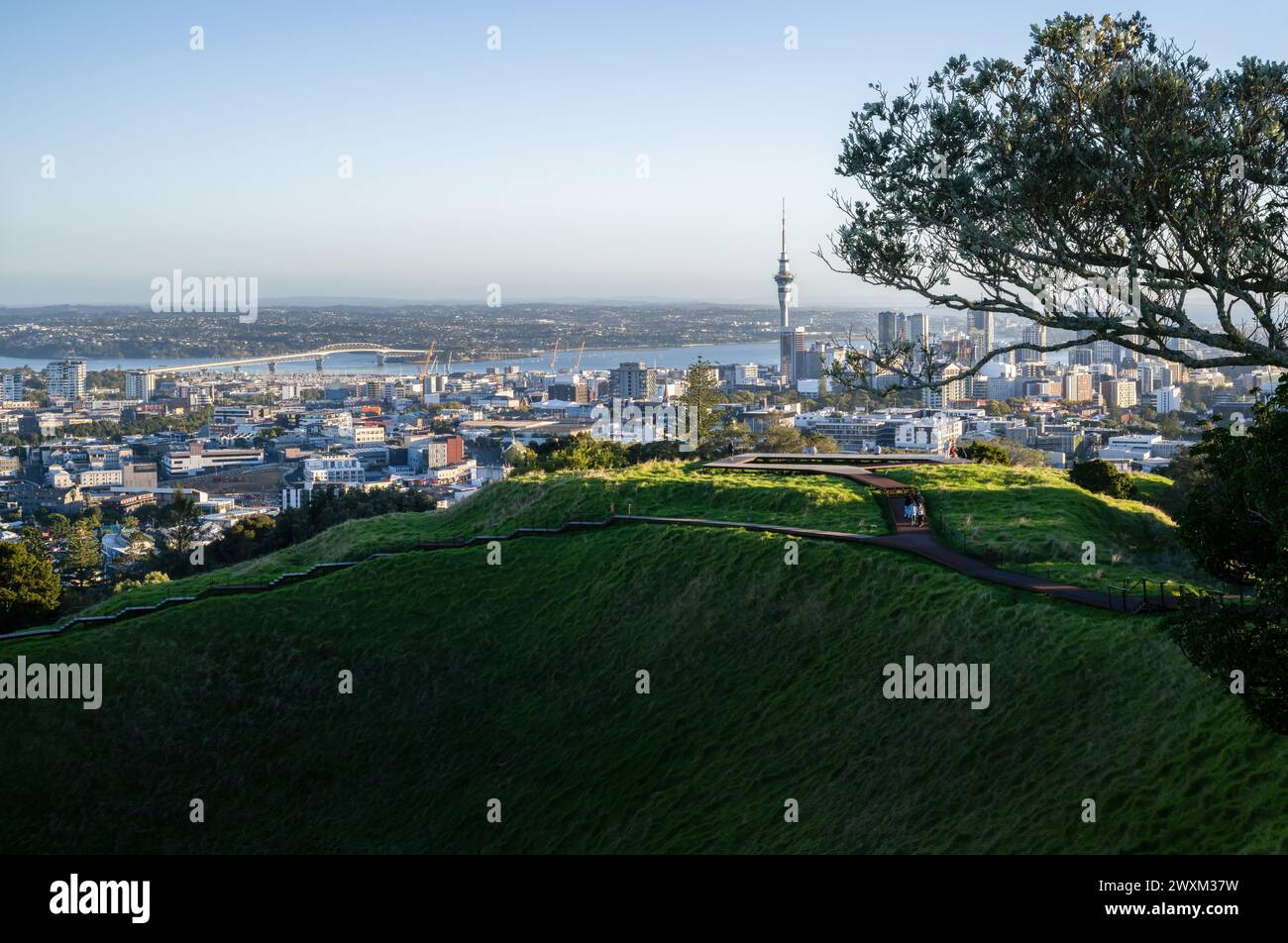 Auckland, New Zealand - March 31 2024: Sky Tower and Auckland Harbour ...