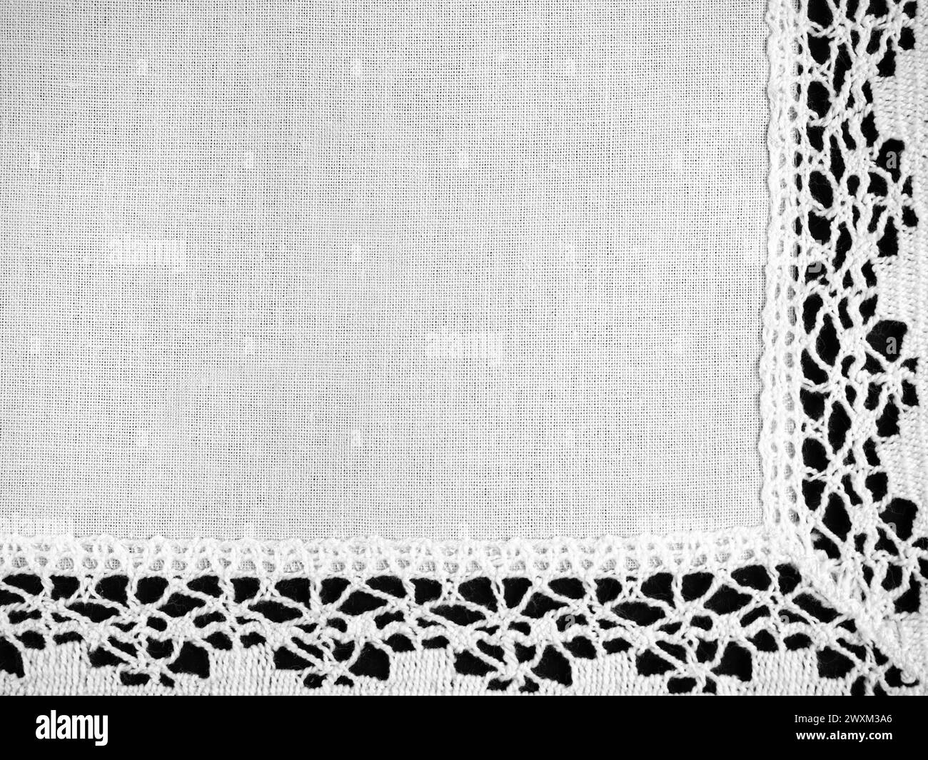 Photo of a white tablecloth with a crochet border - useful as a ...