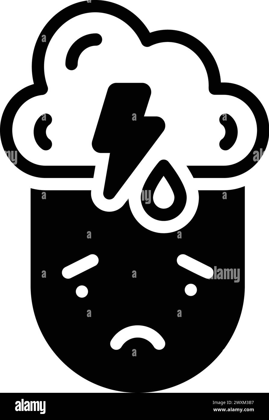 Icon for depression, melancholy Stock Vector Image & Art - Alamy
