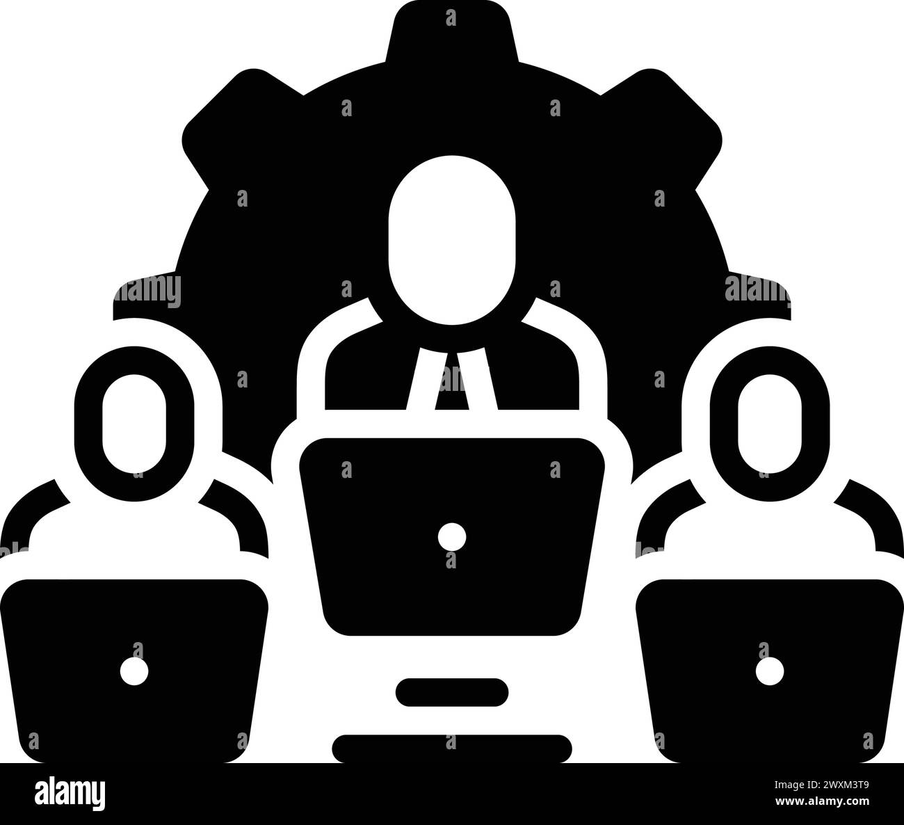 Workforce symbol Black and White Stock Photos & Images - Alamy