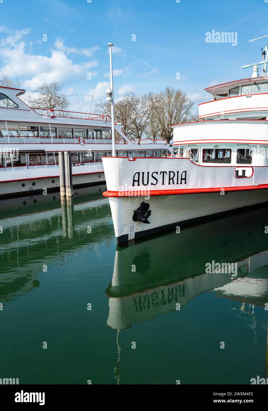 Bregenz, Austria - March 15, 2024: Tourist ship Austria, sailing on ...