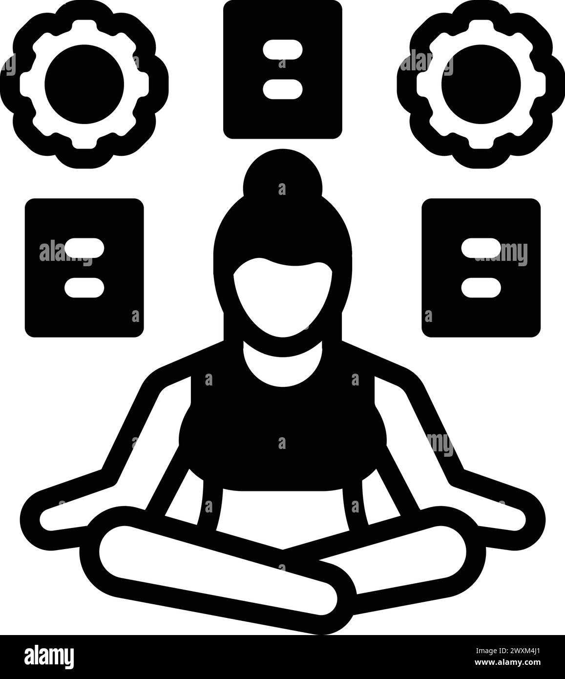 Stress management icon Cut Out Stock Images & Pictures - Alamy