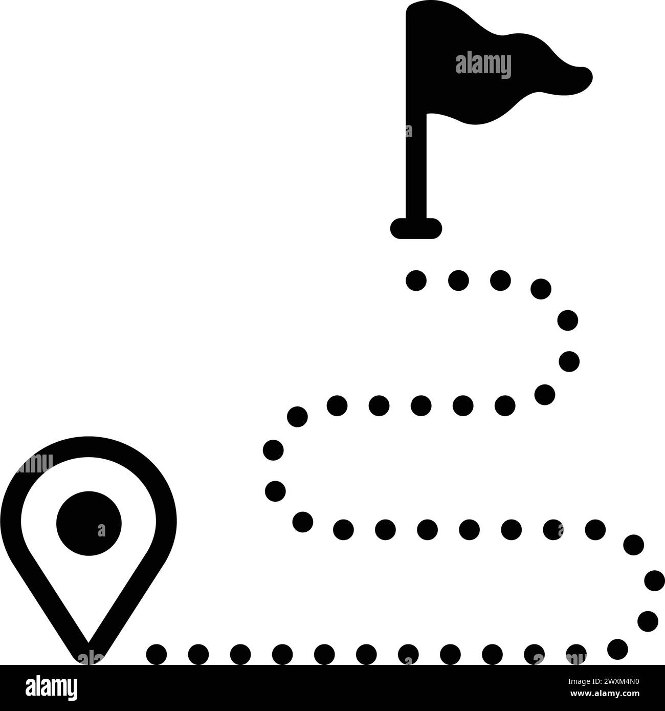 Destination flag icon vector Black and White Stock Photos & Images - Alamy
