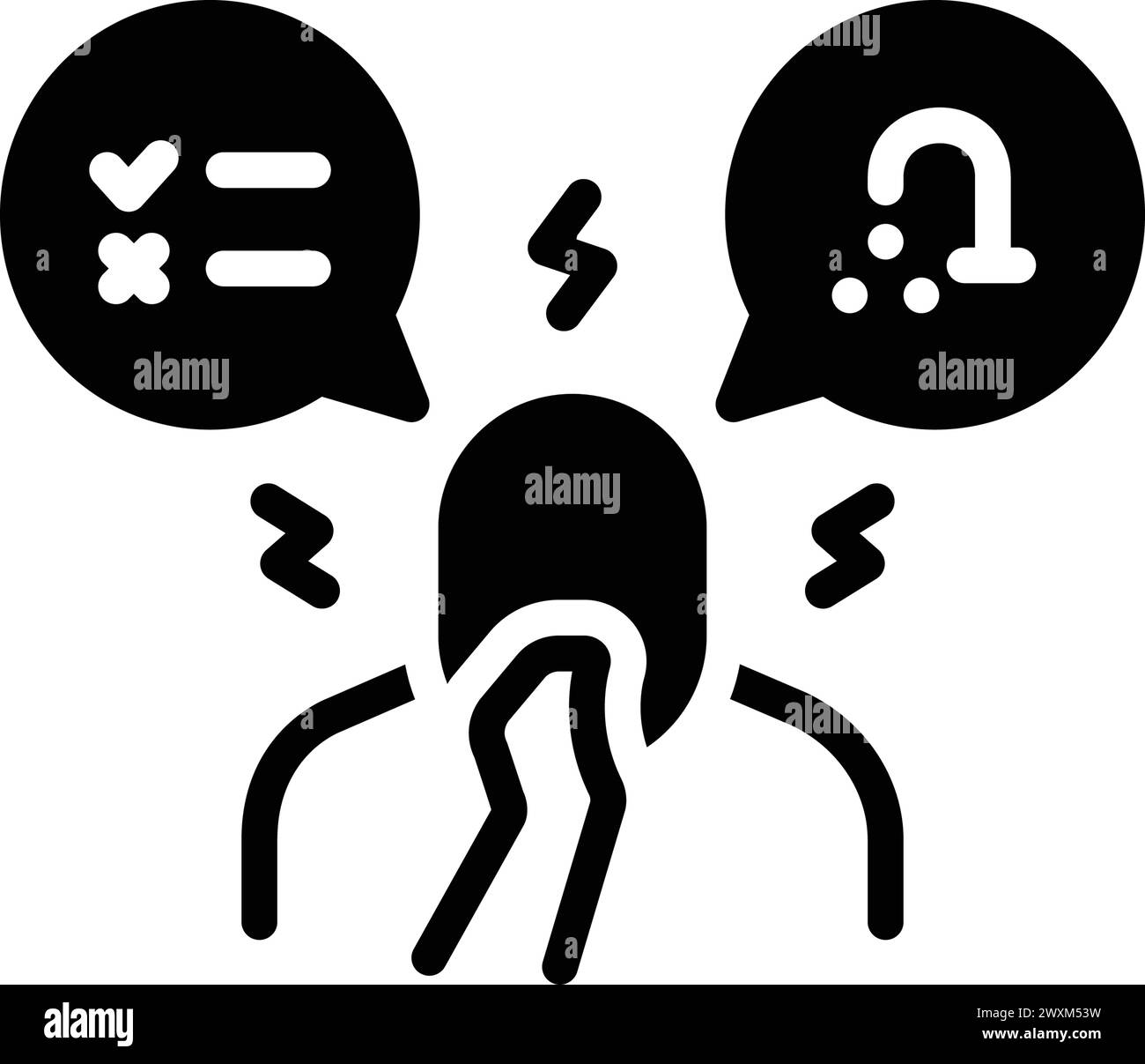 Icon for obsessive compulsive disorder, obsessive Stock Vector Image ...