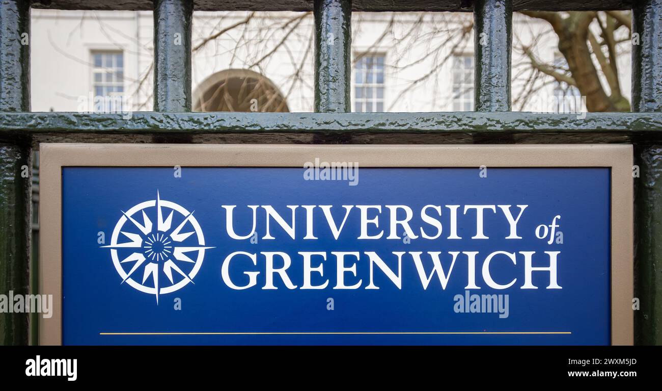London, United Kingdom - February 26, 2024: University of Greenwich in ...