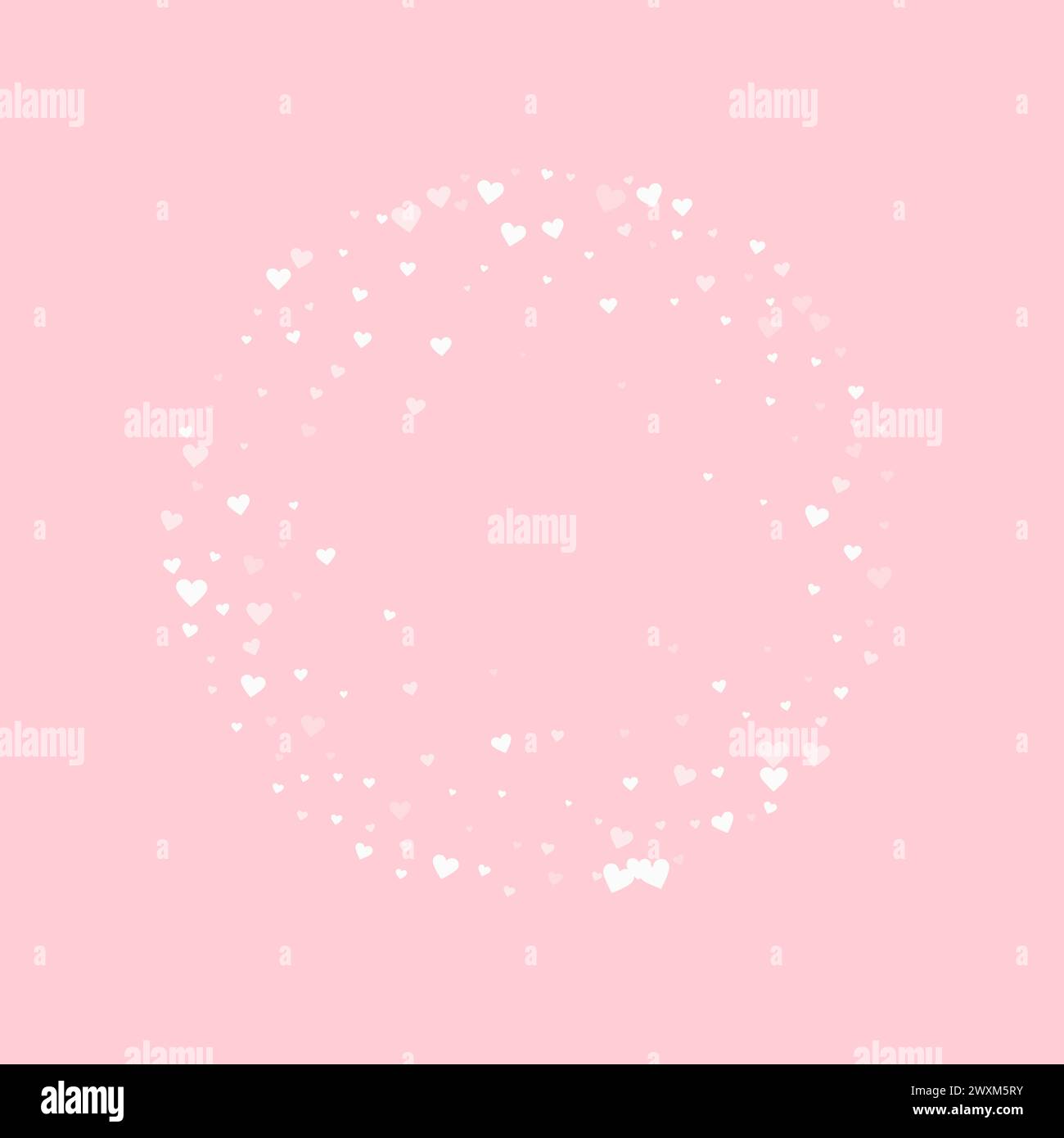 Valentine hearts, flying, falling down, floating. White hearts ...