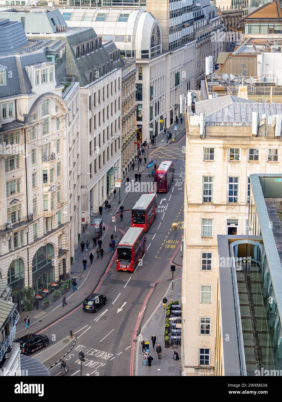 London, United Kingdom - February 26, 2024: The street of London from ...
