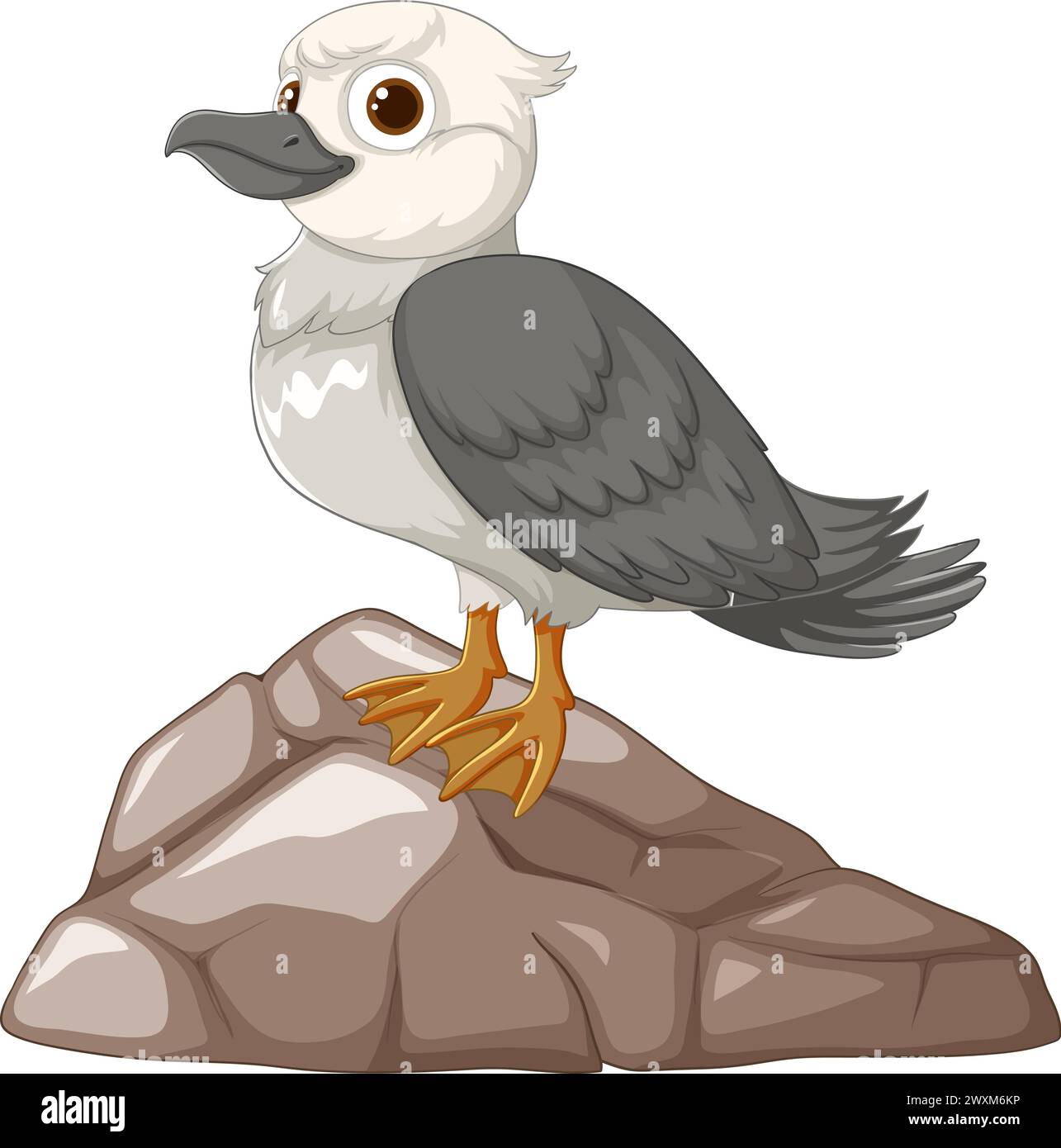Vector illustration of a bird on a stone Stock Vector Image & Art - Alamy