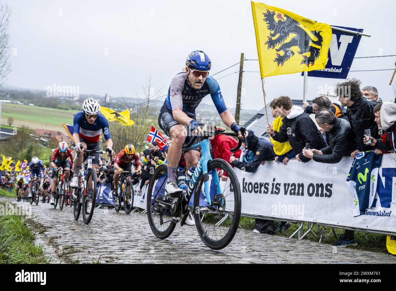 Kluisbergen, Belgium. 31st Mar, 2024. US Riley Sheehan of Israel ...