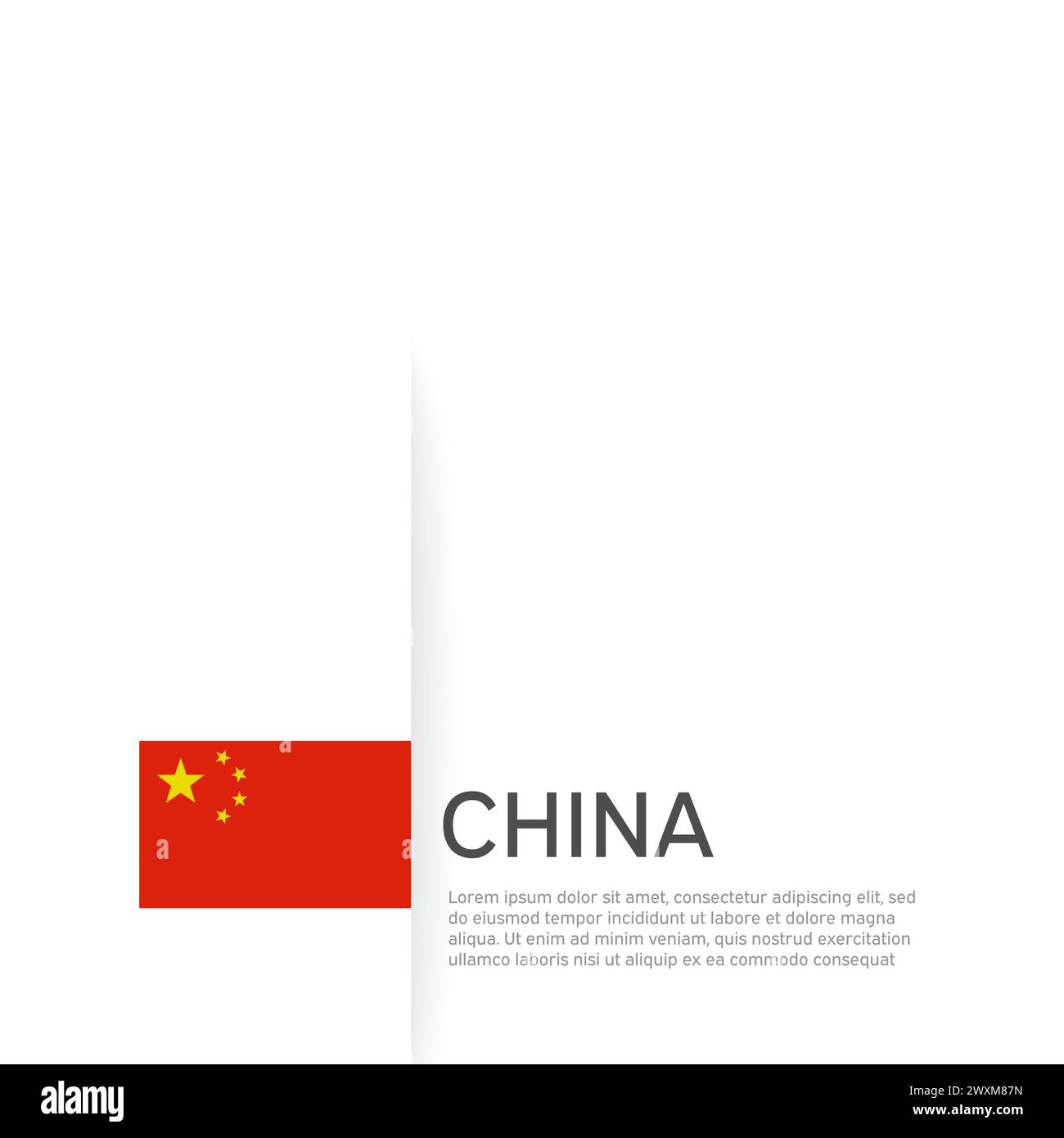 China flag background. State patriotic chinese banner, cover. Document ...