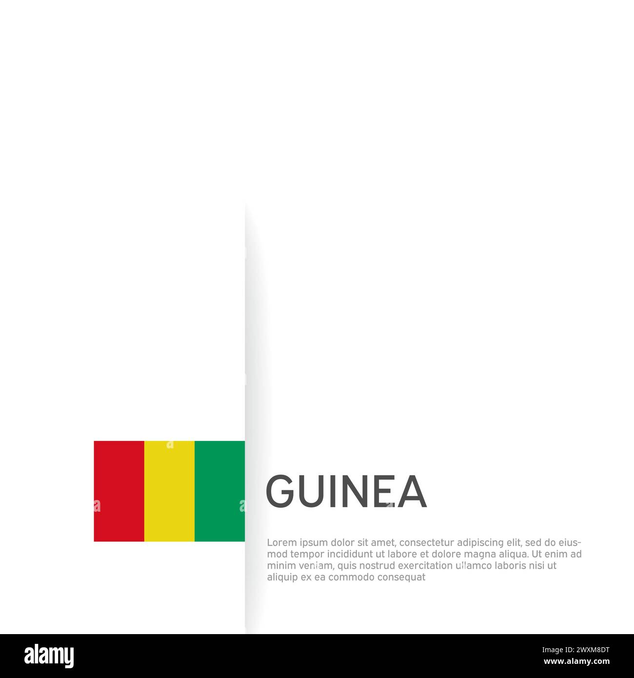 Guinea flag background. State patriotic banner, cover. Document ...