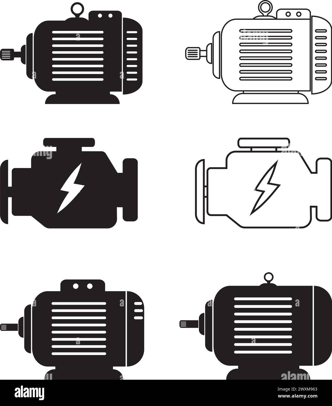 Electric motor icon vector illustration logo design Stock Vector Image ...