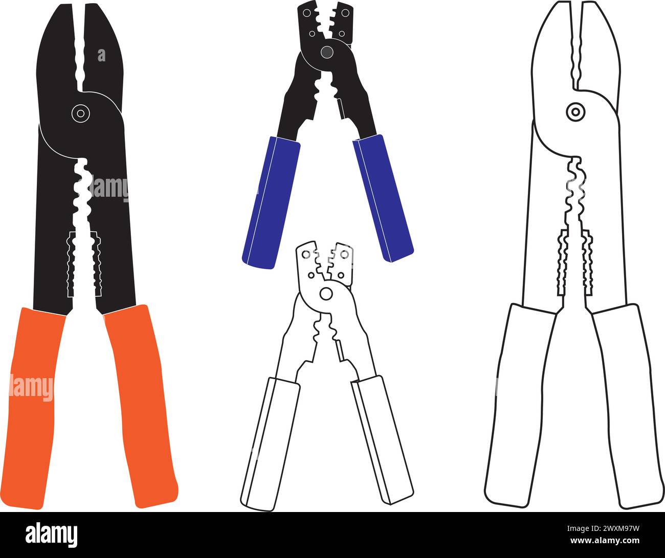 cable stripper pliers icon vector illustration simple design Stock ...