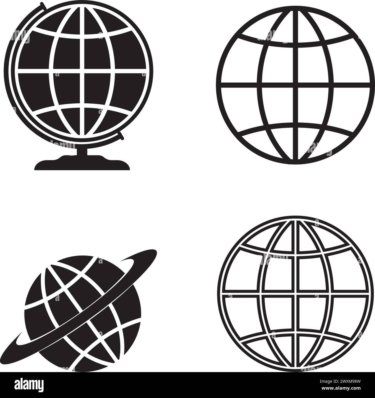 Globe logo vector design illustration Stock Vector Image & Art - Alamy