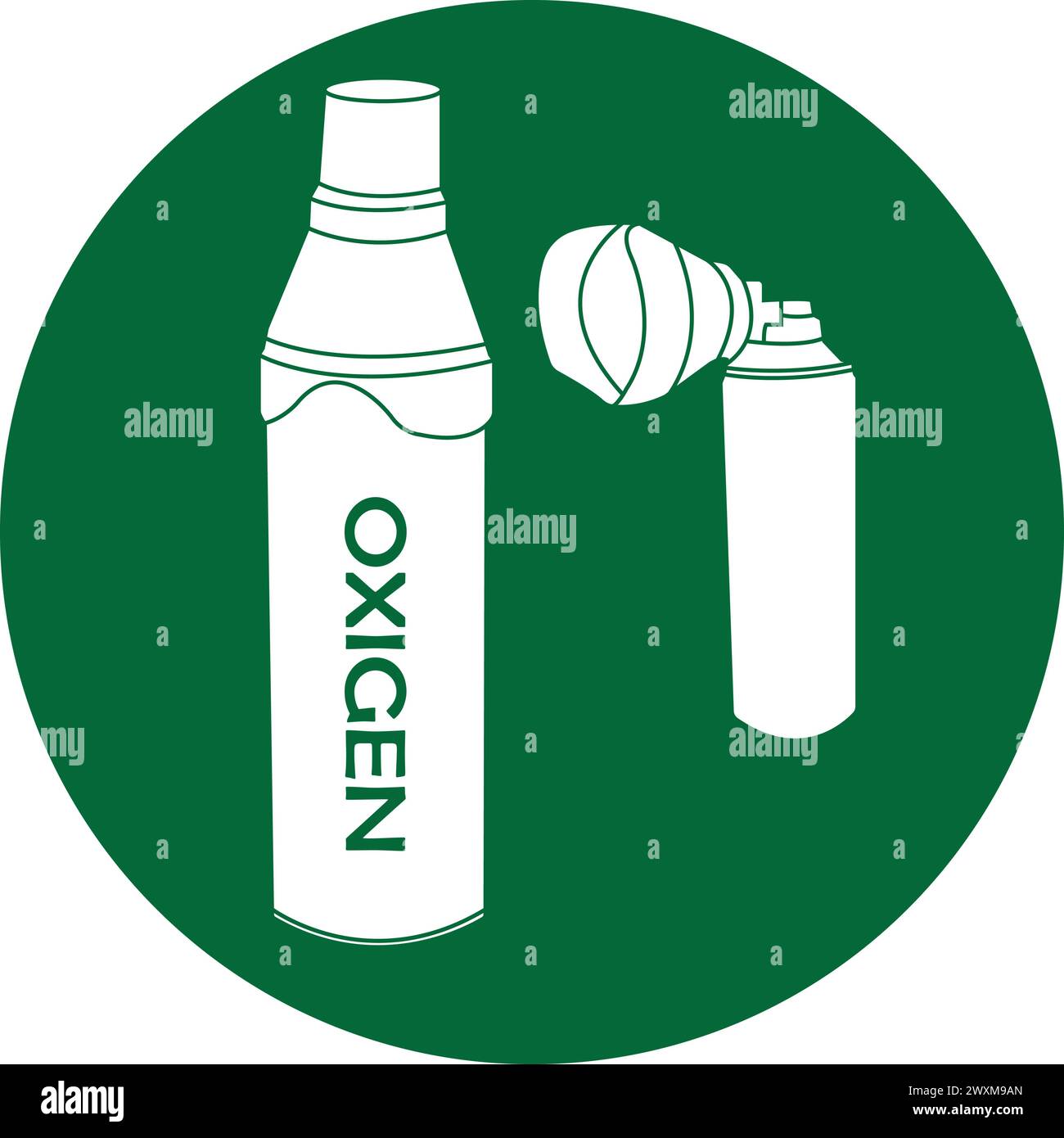 oxygen cylinder icon vector illustration symbol design Stock Vector ...