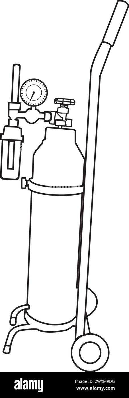 oxygen cylinder icon vector illustration symbol design Stock Vector ...