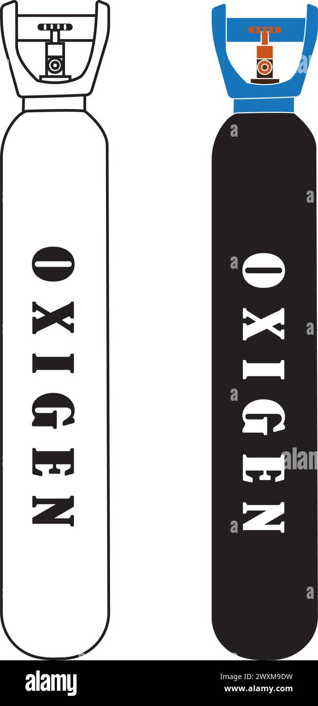 oxygen cylinder icon vector illustration symbol design Stock Vector ...