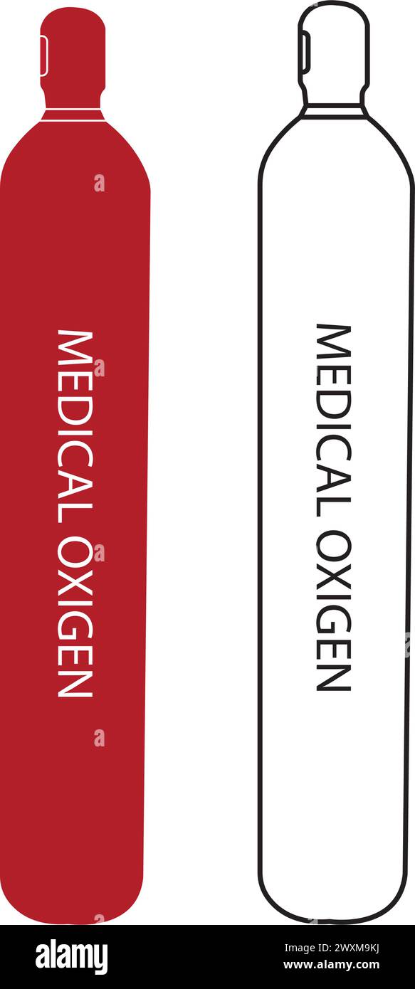 oxygen cylinder icon vector illustration symbol design Stock Vector ...